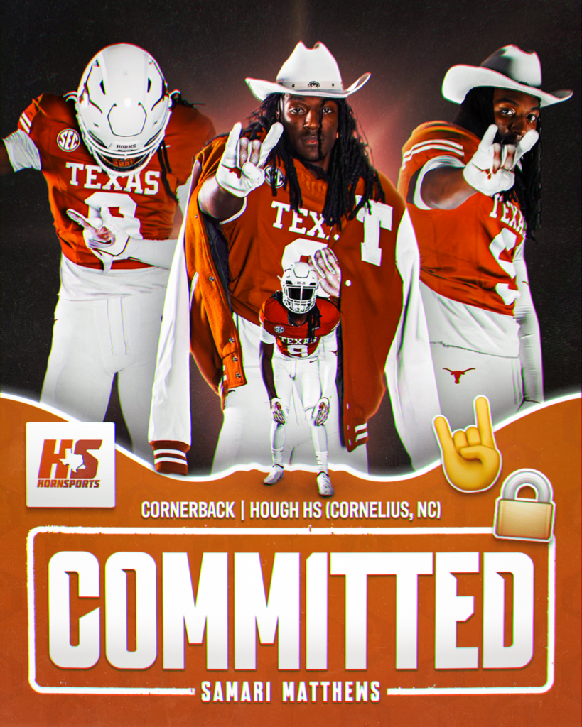 Elite 2026 CB Samari Matthews commits to Texas - HornSports