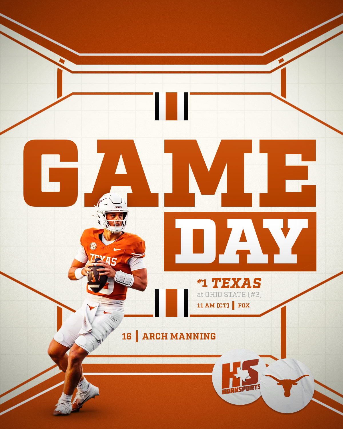 GAME DAY: No. 1 Texas Longhorns @ No. 3 Ohio State Buckeyes - HornSports